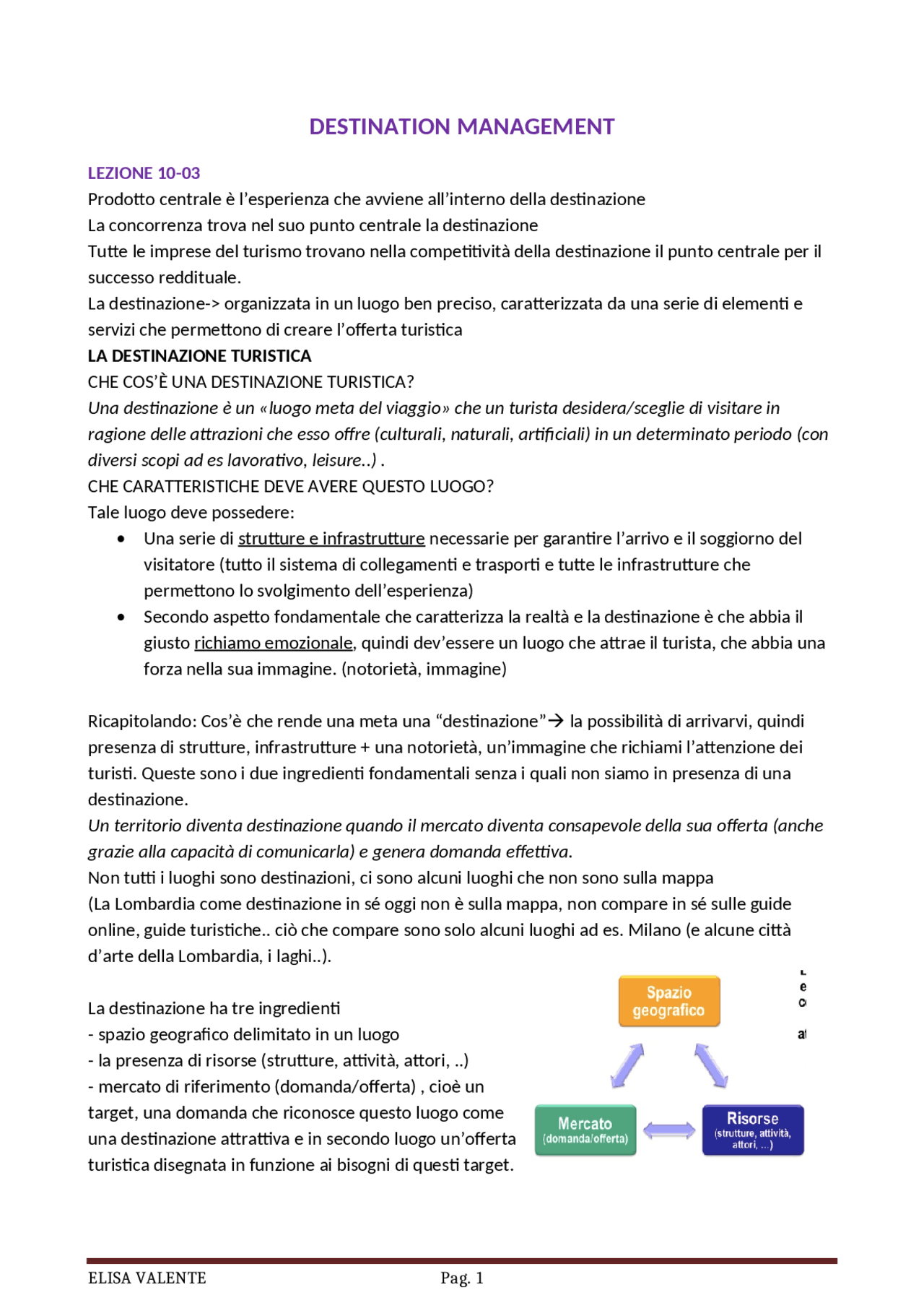 Destination Management Appunti Di Management Theory Docsity