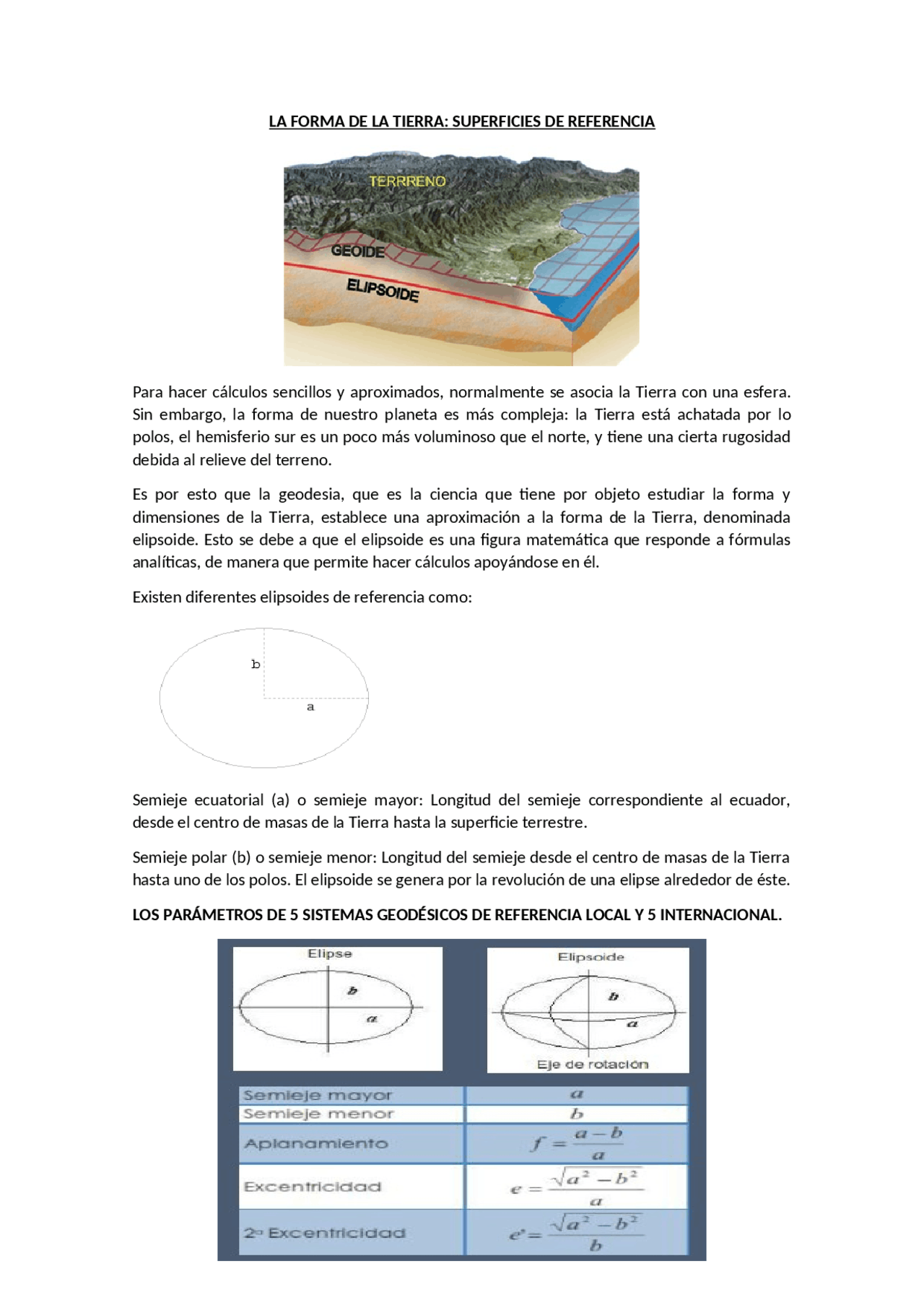 Forma de la tierra , Astronomia y geodesia satelital - Docsity