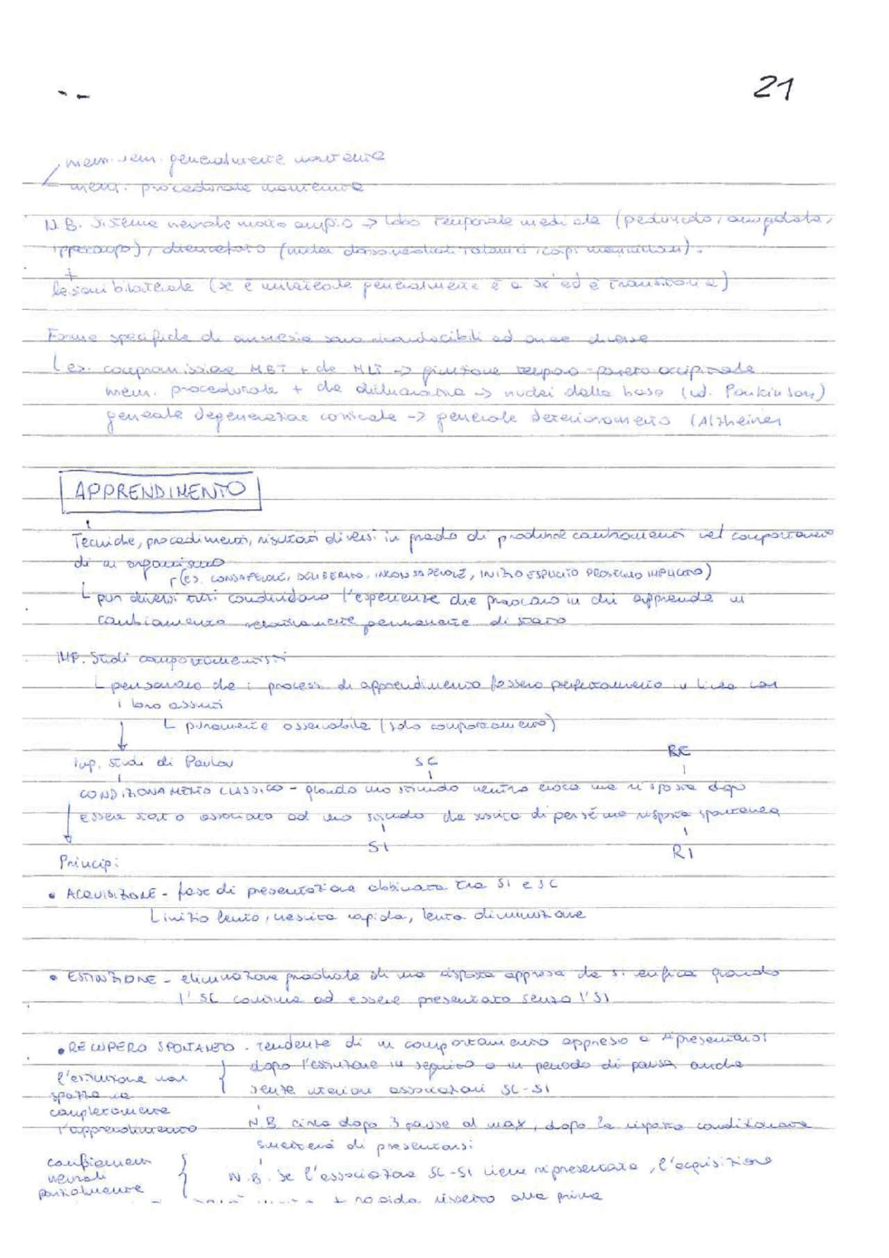 Apprendimento Riassunto Psicologia Generale Zanichelli Docsity
