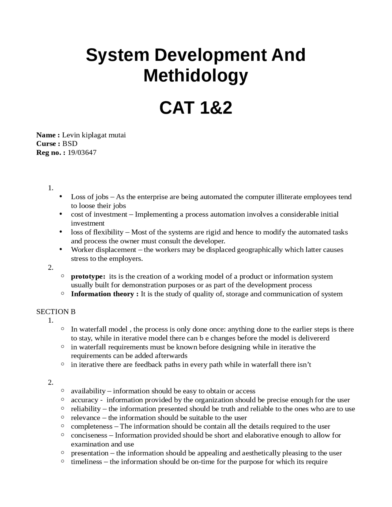Simulation Exercises Exercises Mathematical Modeling And Simulation Docsity