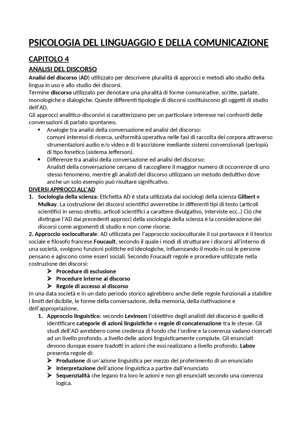 Psicologia Del Linguaggio E Della Comunicazione Docsity