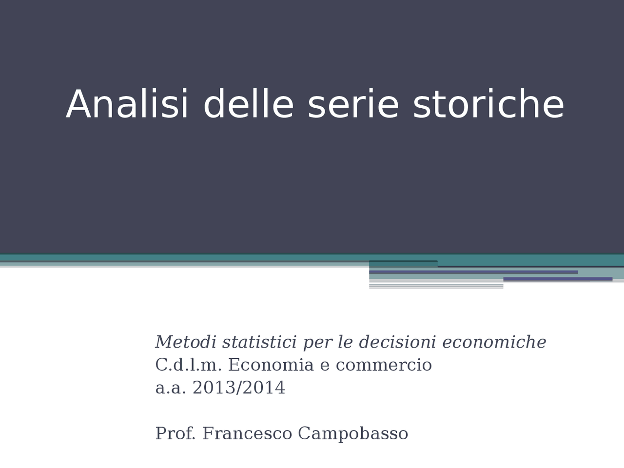 Serie Storiche Metodi Statistici Docsity