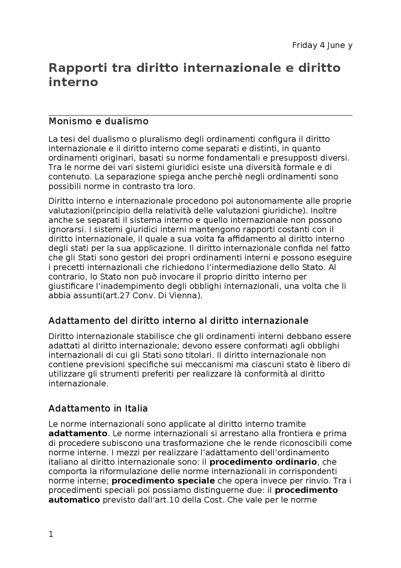 Riassunto Cap 5 Diritto Internazionale Docsity