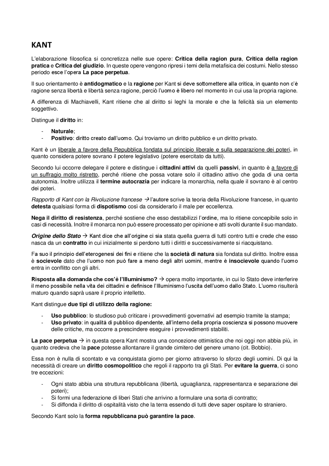 Appunti Kant E Hegel Profssa Carla San Mauro Docsity