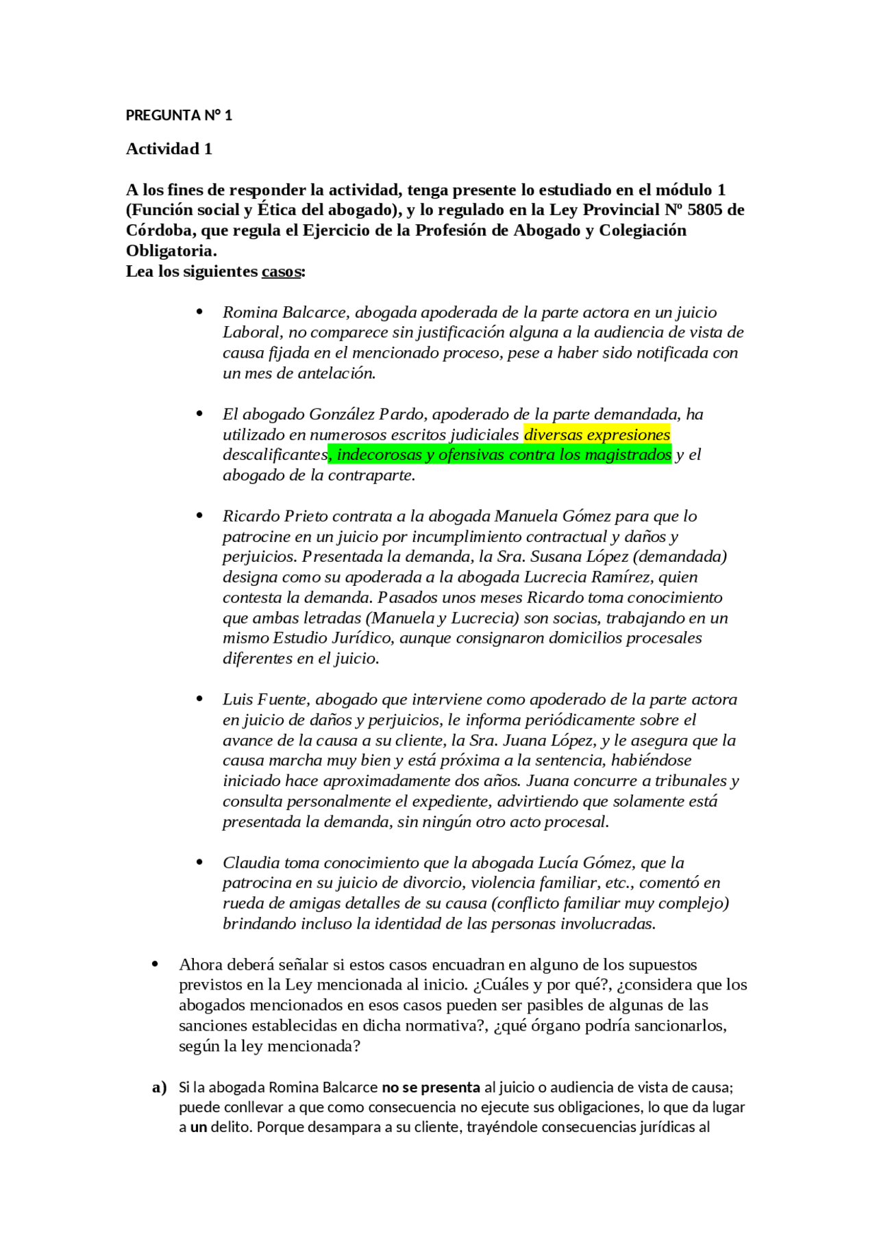 Ubp Parcial PrÁctica Profesional I Docsity