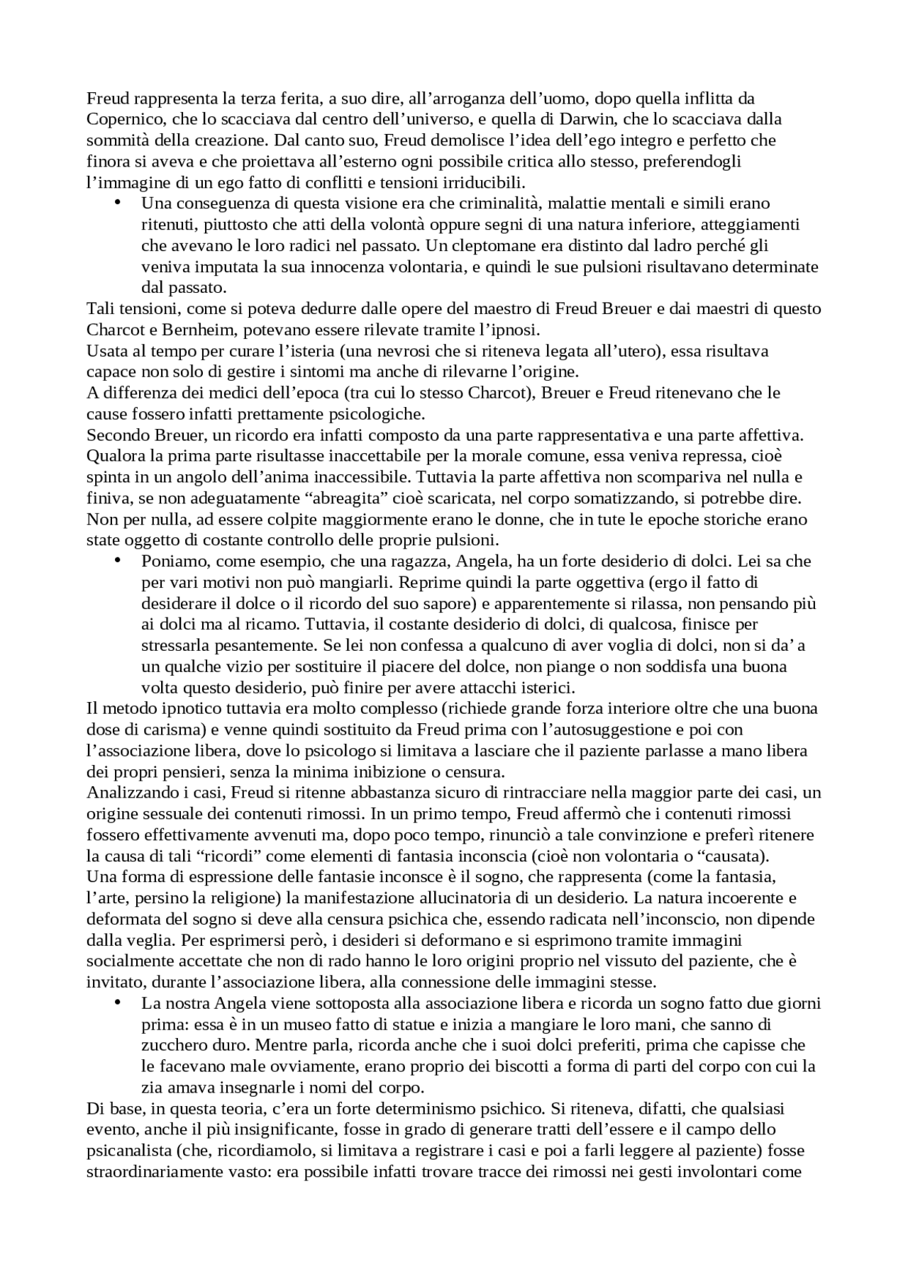 Riassunto Di Freud Con Esempi Pratici Docsity