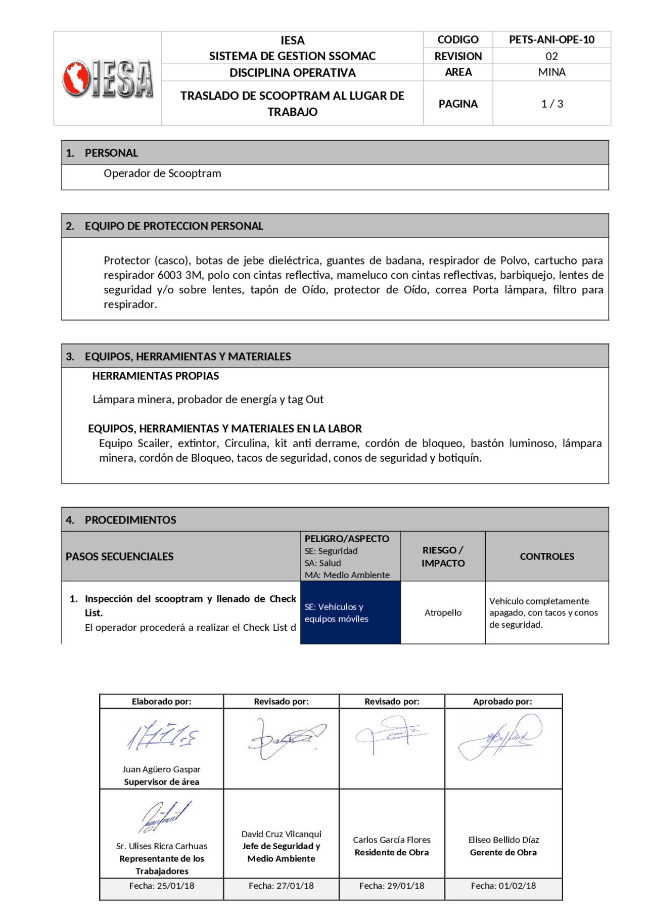 Procedimiento escrito de trabajo seguro - Docsity Procedimiento escrito de trabajo seguro - Docsity