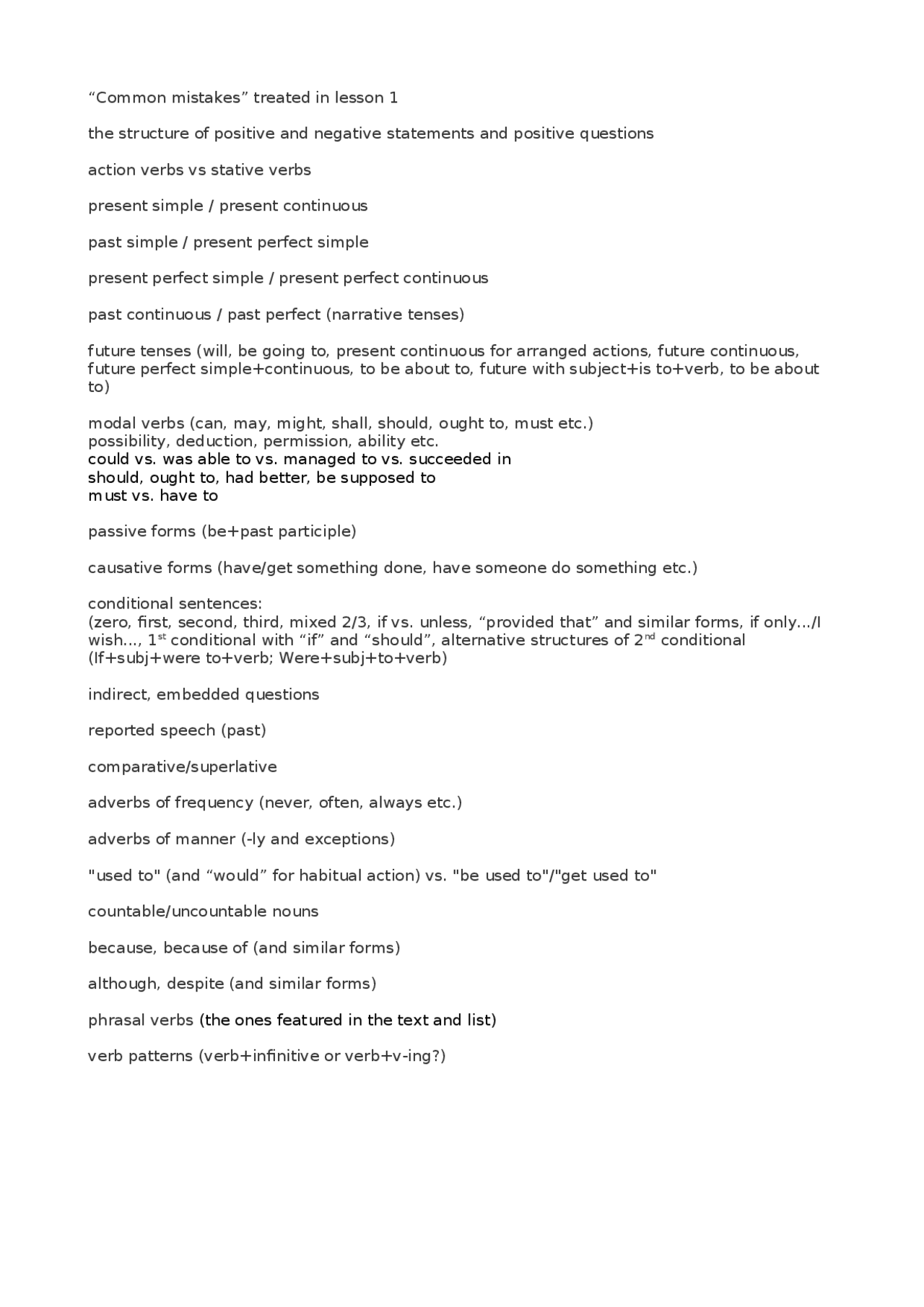 Grammar Topics Inglese Appunti - Docsity