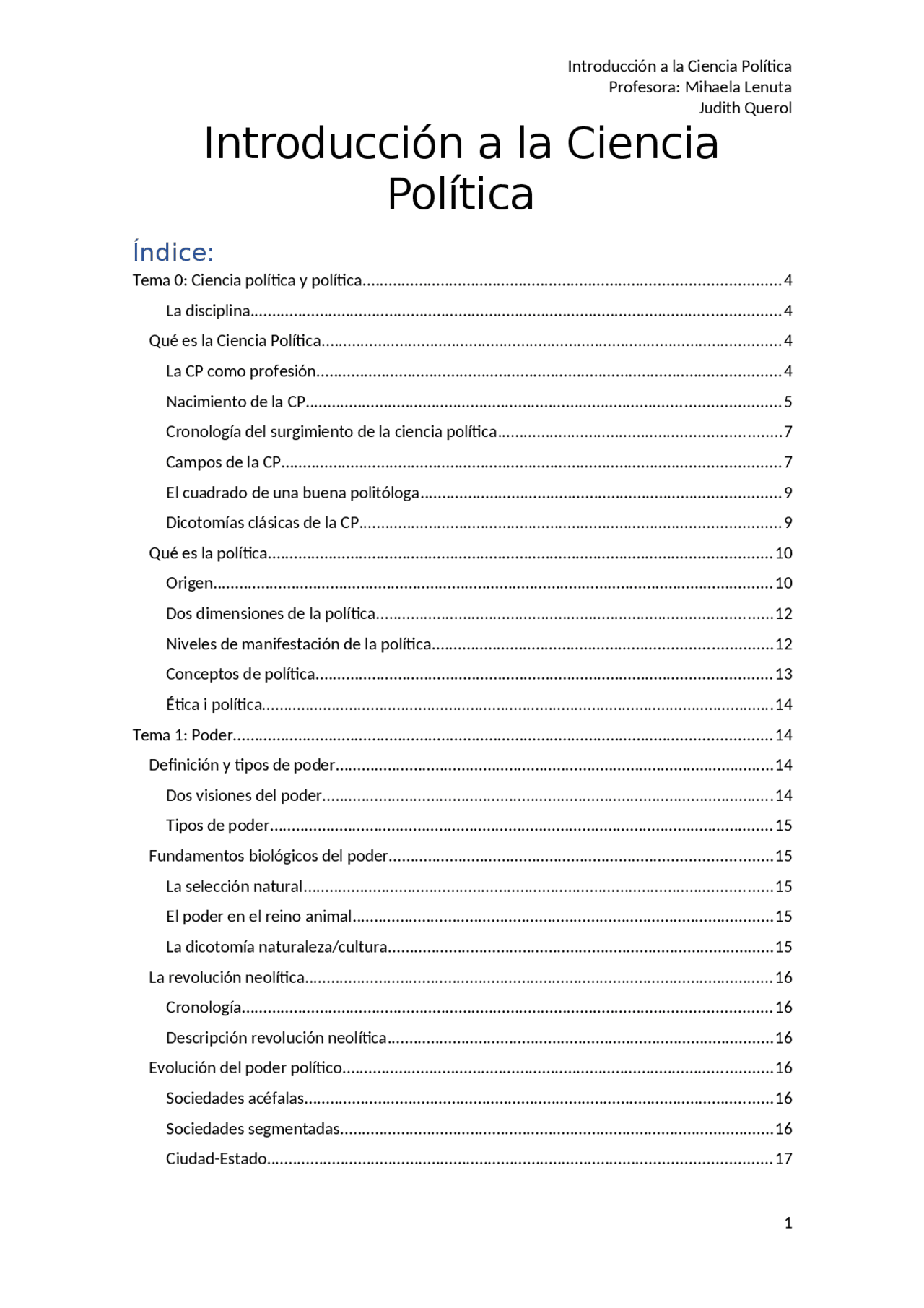 Apunts Complets De Introducció A La Ciència Política Docsity