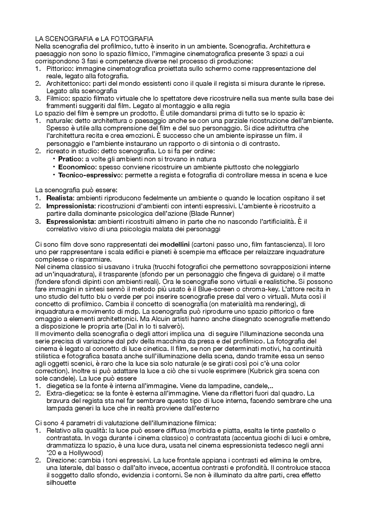 Riassunto Libro Sul Cinema Docsity