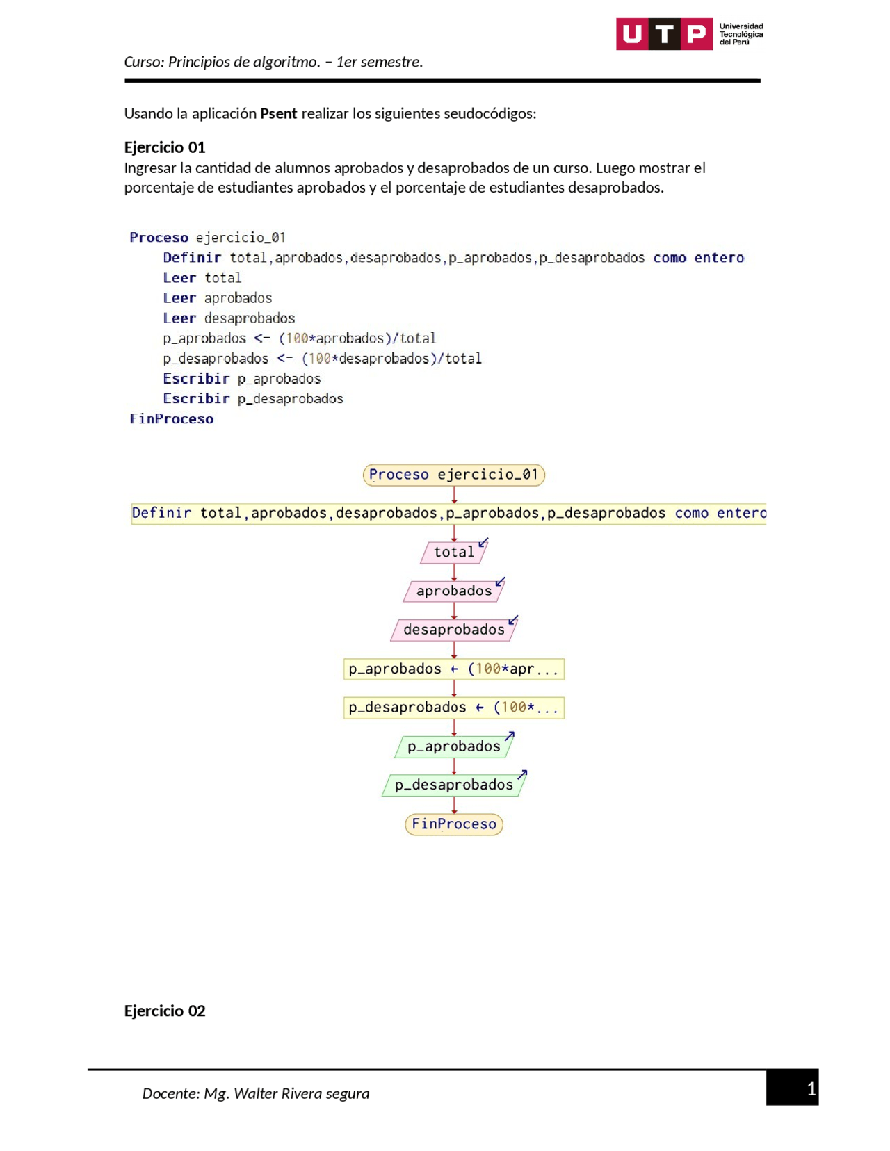 Ejercicios De Algoritmo Docsity