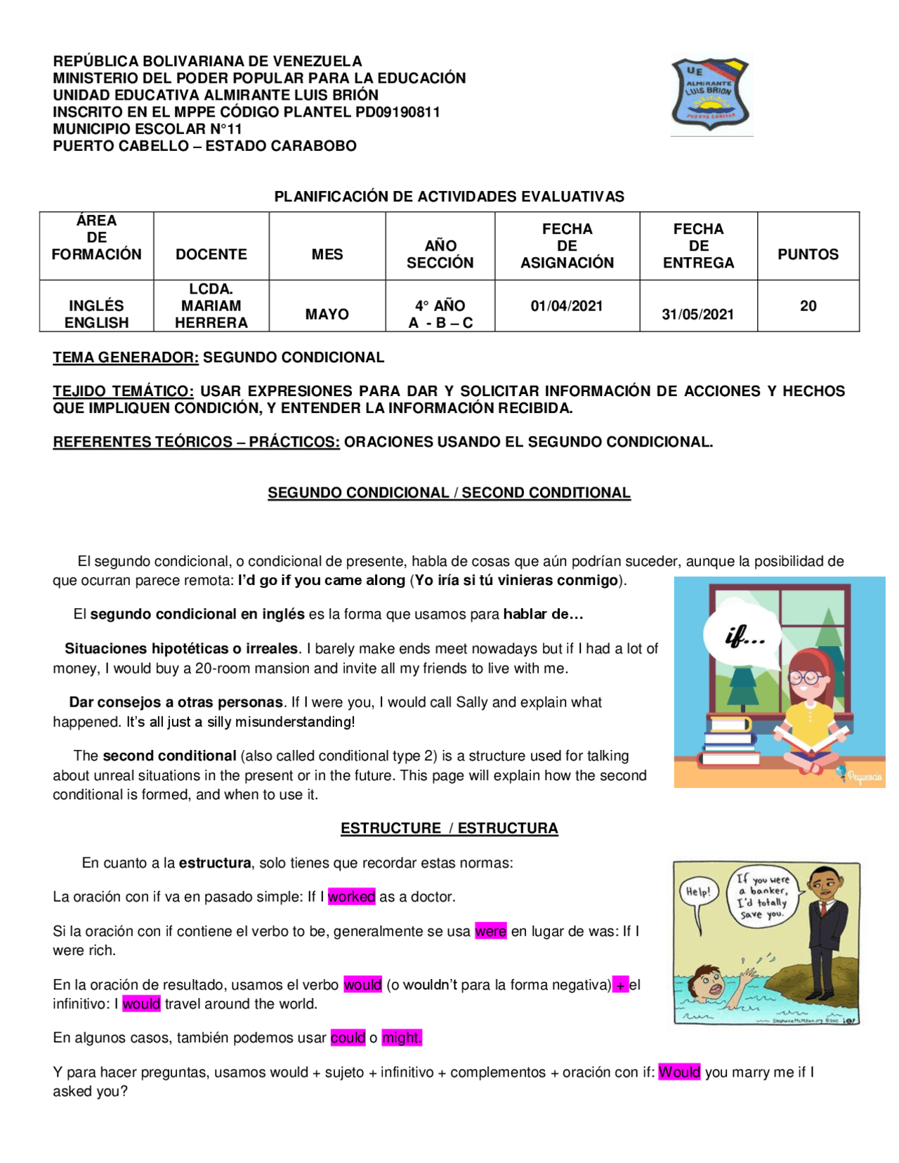 Como Utilizar El Second Conditional Docsity