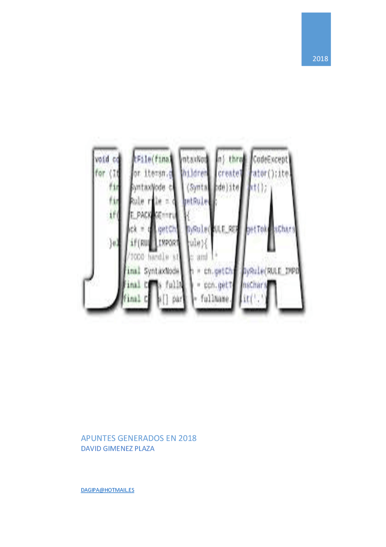 Apuntes Java Realizados Por David Docsity