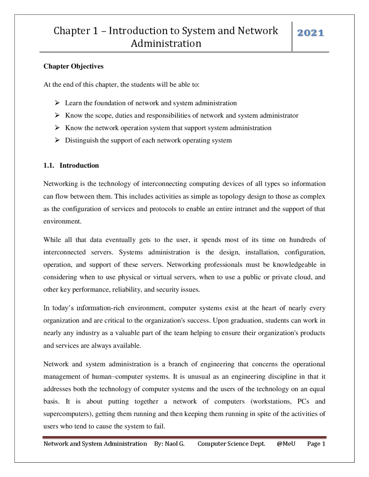 Free lecturing courses | Lecture notes Network and System ...