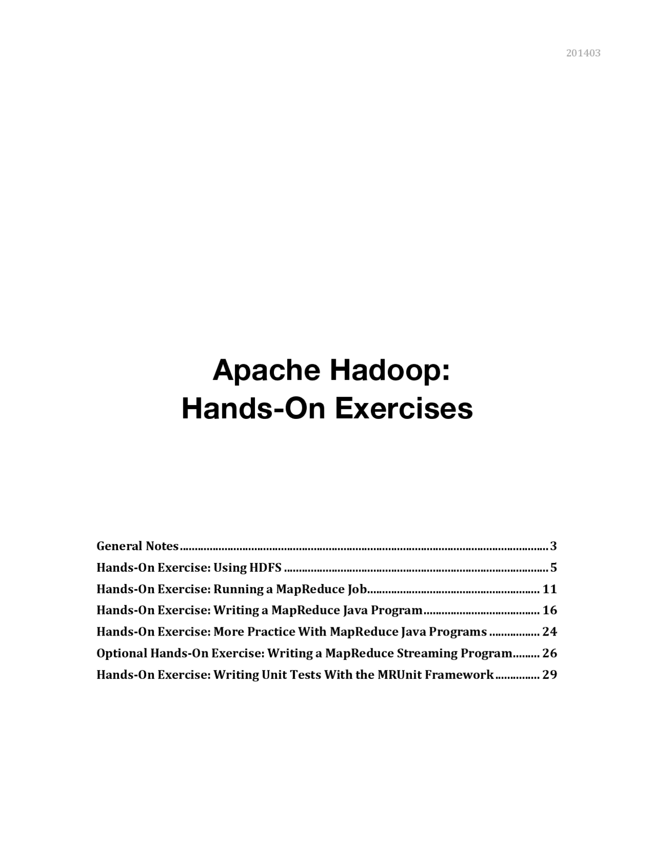 Hadoop Exercises Hands On Exercises Computer Science Docsity