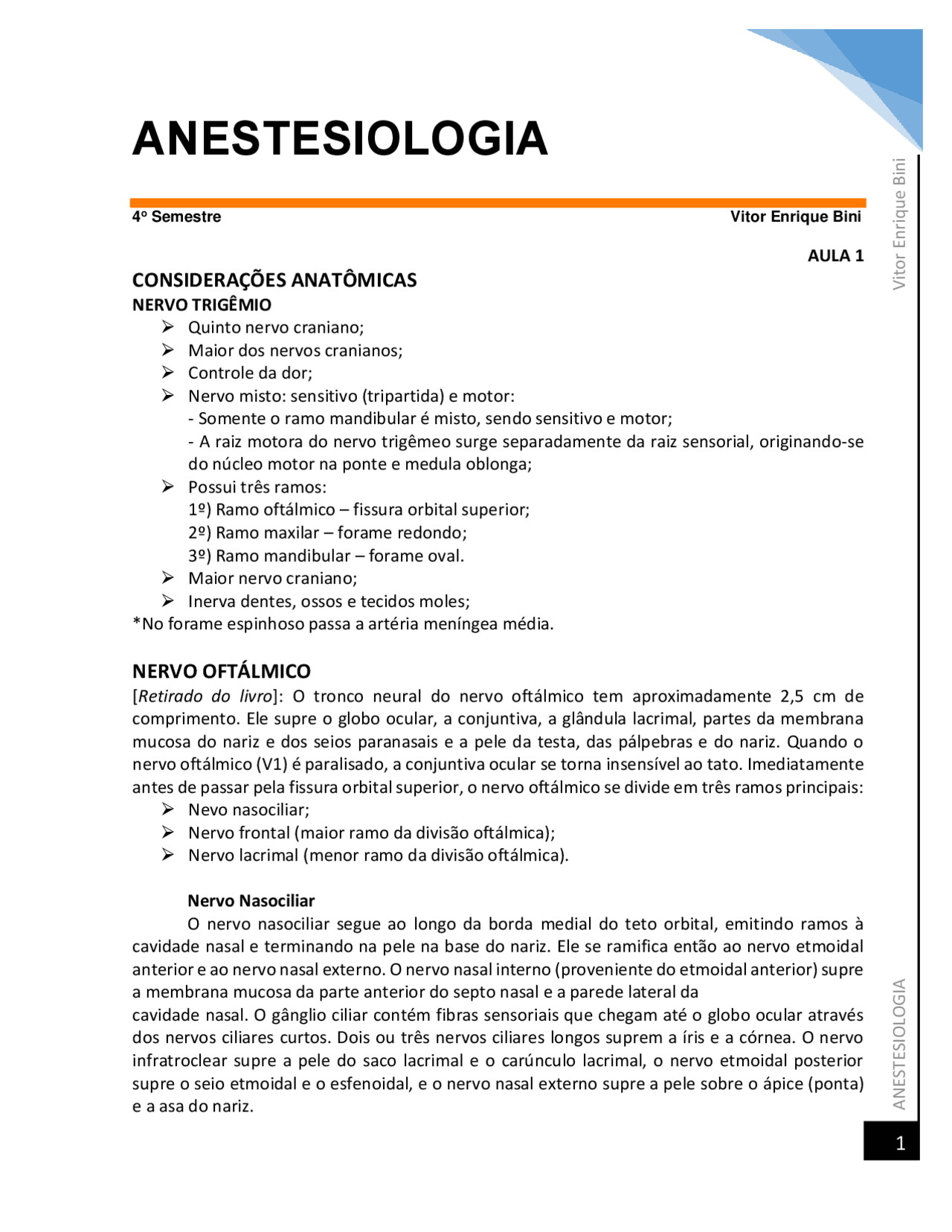 Resumo Anestesiologia Docsity
