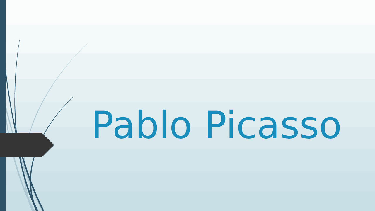 Power Point Pablo Picasso Docsity