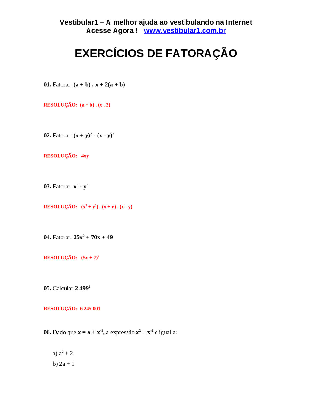 Ensino MediofunÇÕes Com Exercícios Resolvidos Docsity
