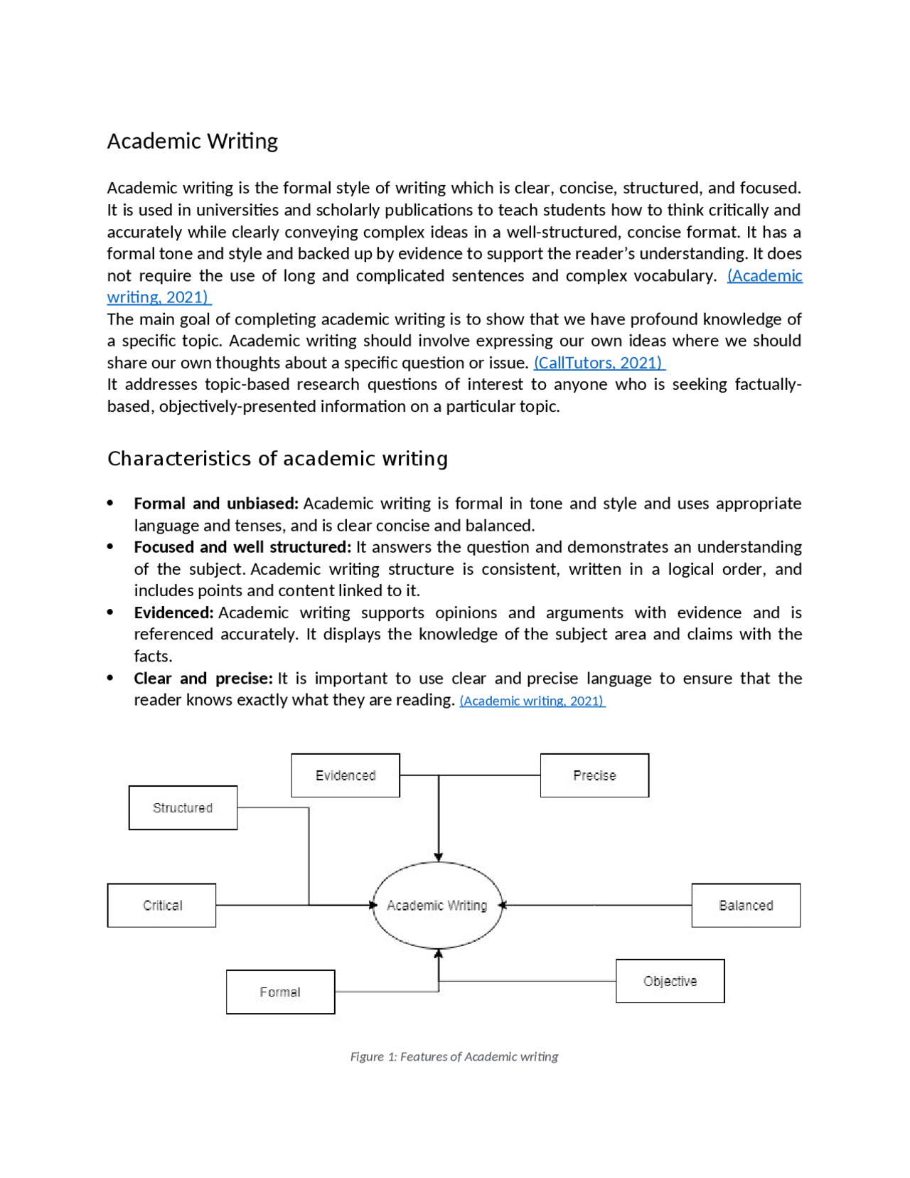 Academic writing with its features and characteristics | Essays ...