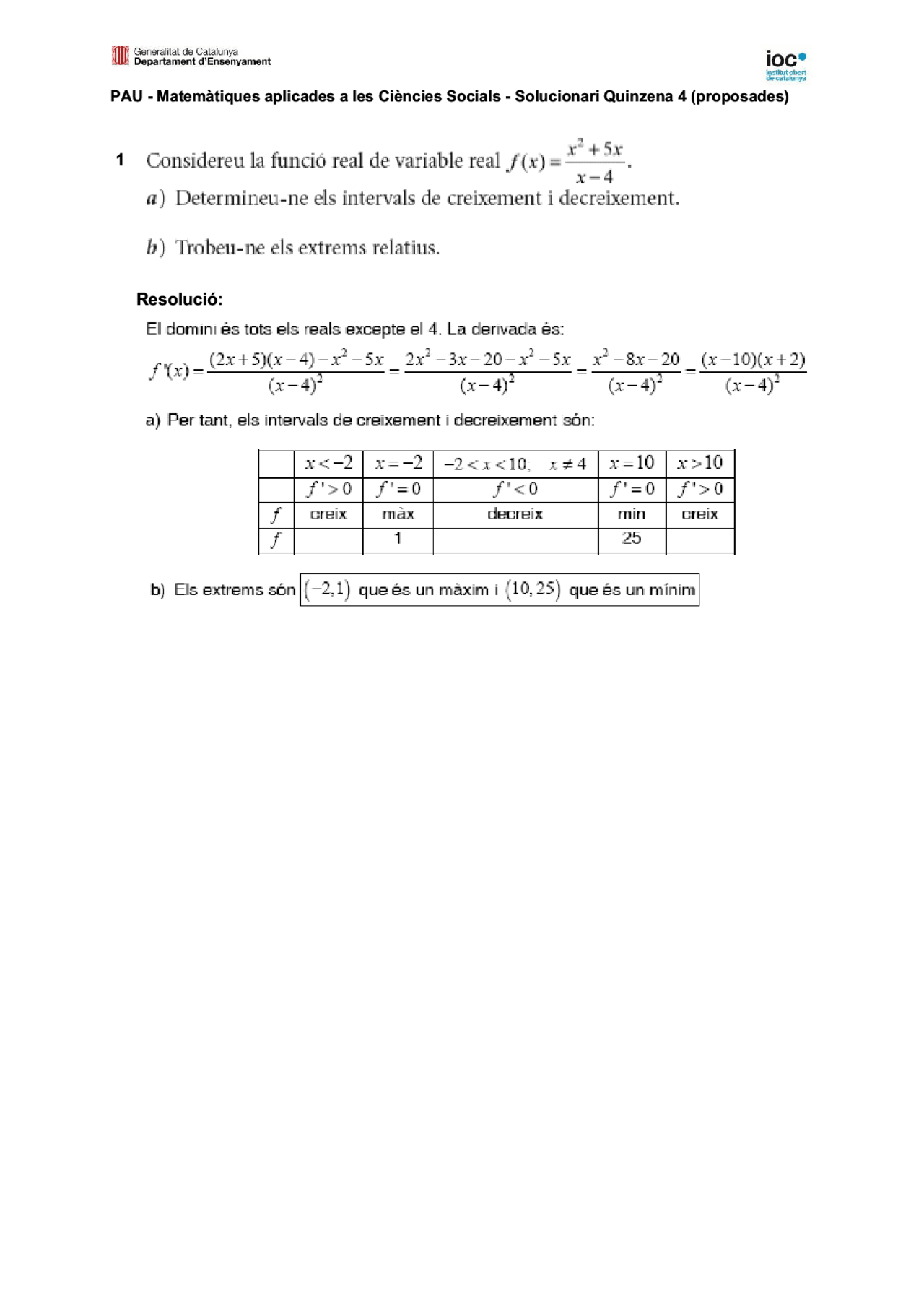 Exercicis Matemàtiques Acs Docsity