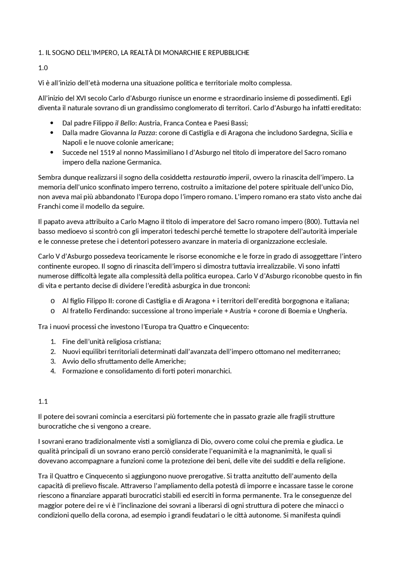 Riassunto Cap 1 Letà Moderna Di Francesco Benigno Docsity