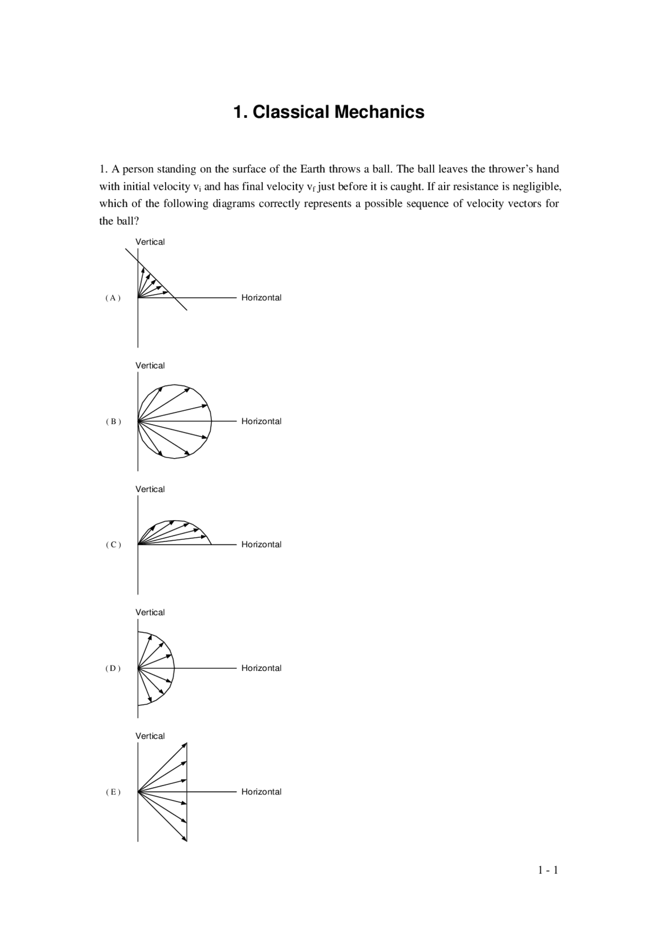 Gre Physics Problem Set Chinese Docsity