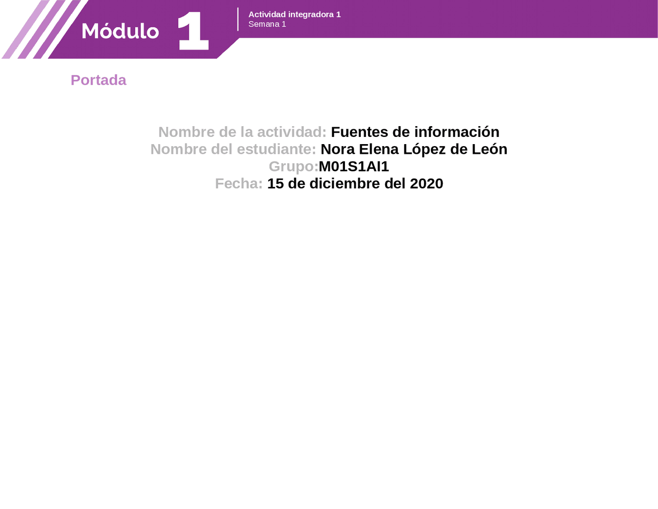 Modulo Semana Actividad Integradora Docsity