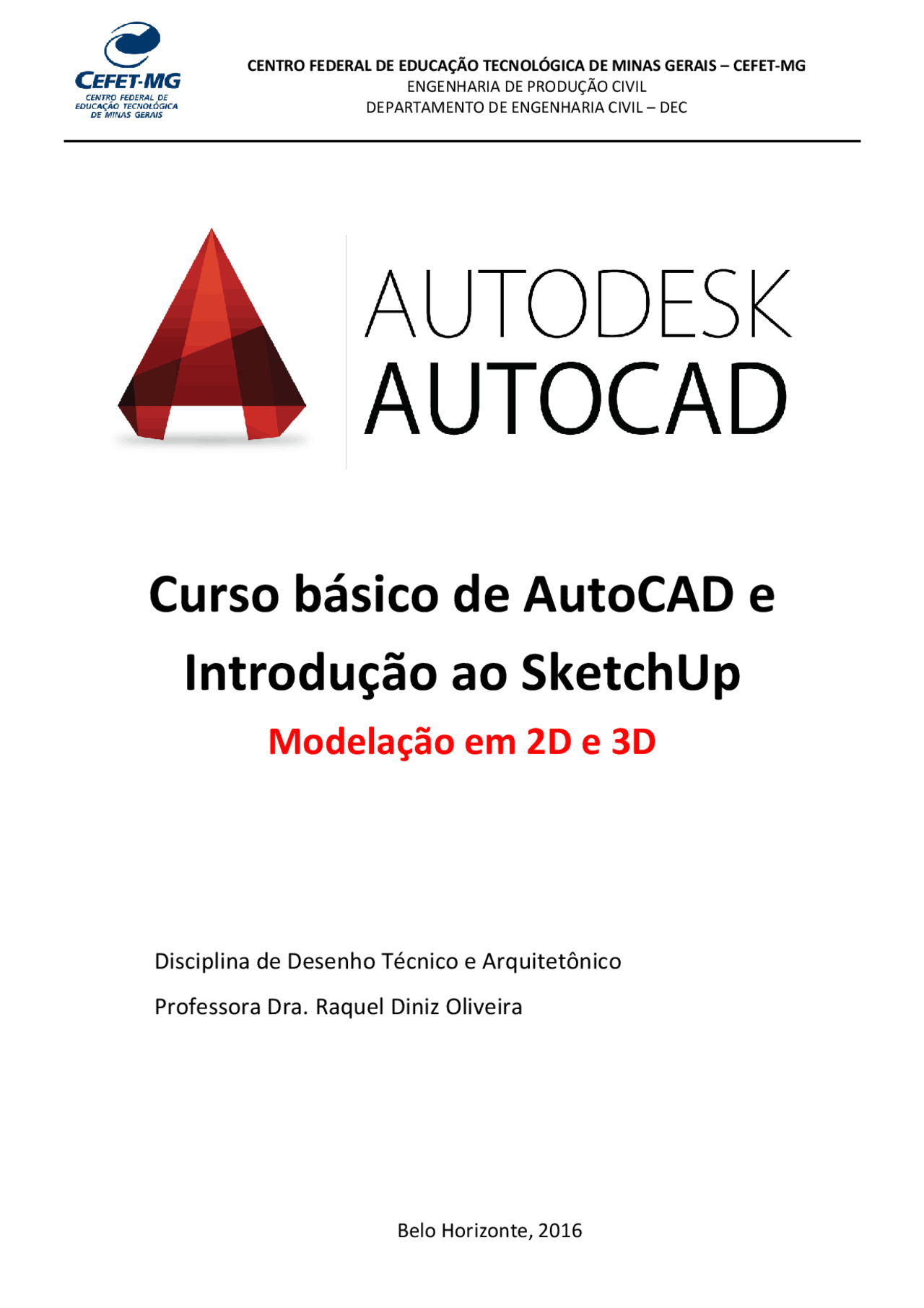 Apostila_AutoCAD_CEFET - Docsity