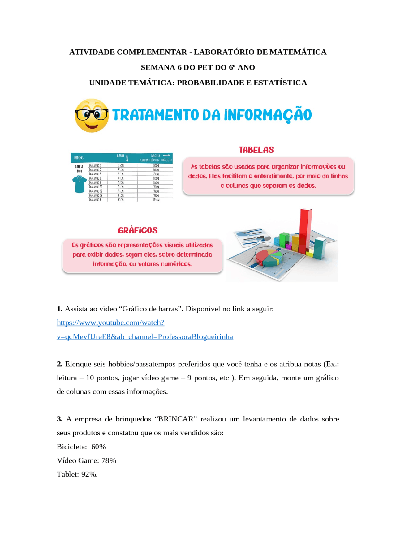 Atividade complementar de matemática - Docsity