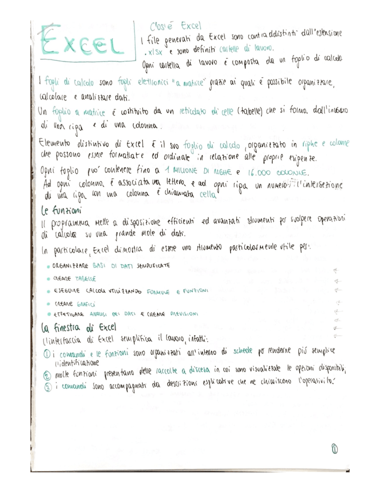 Appunti Excel Parte Pratica Esame Ict Docsity