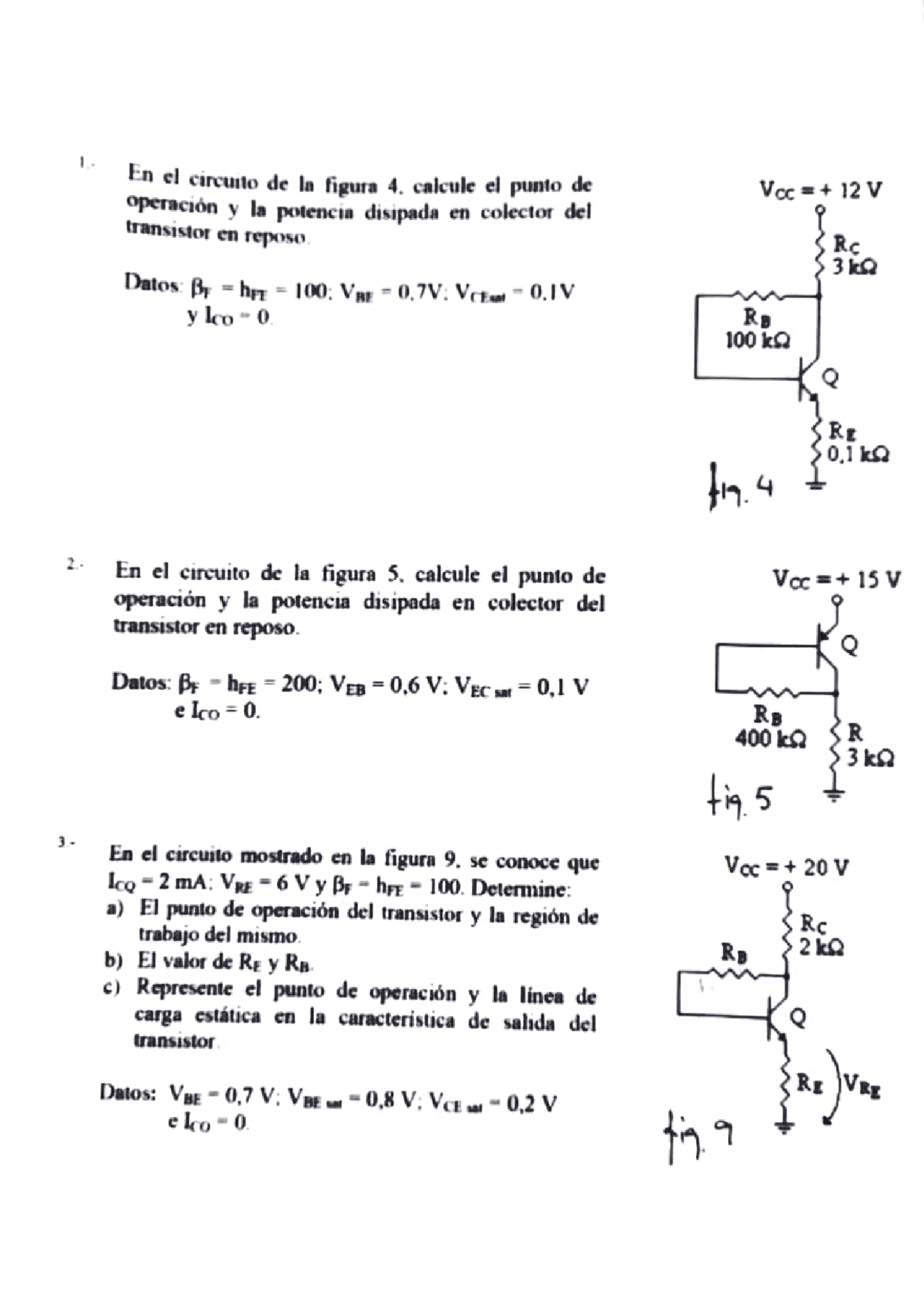 Problemas De Transistores Docsity