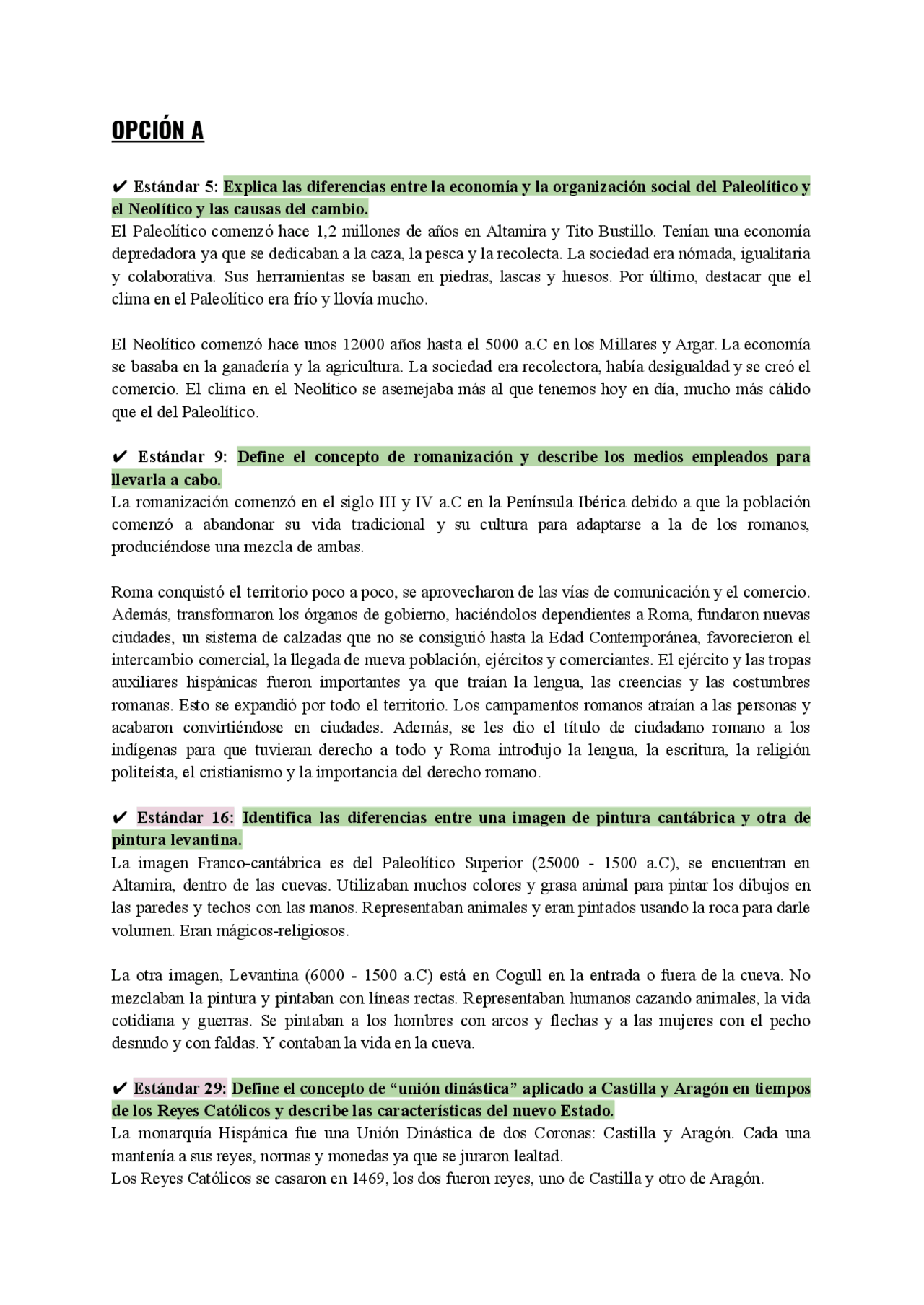 Historia De España Ebau Resumen Completo Docsity