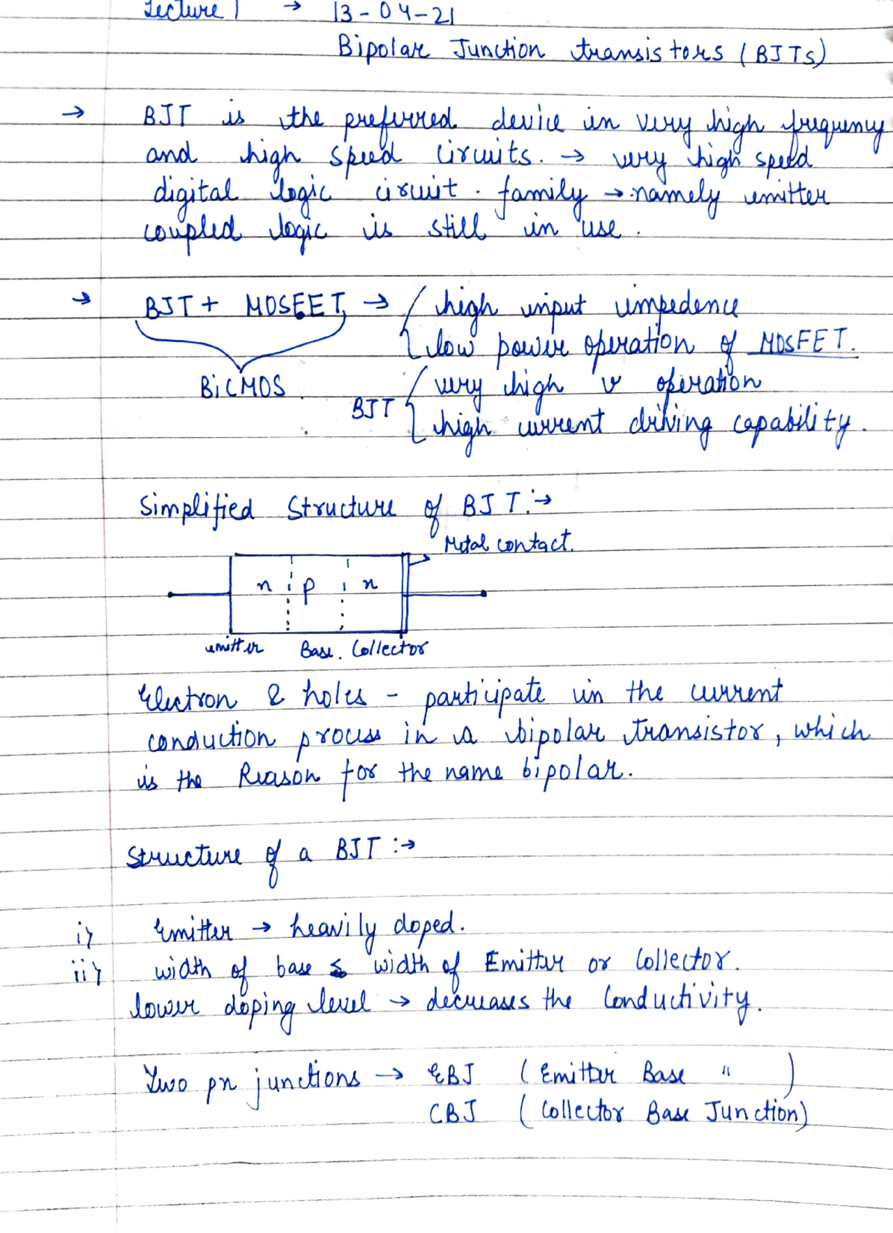 Basic Electronics Week 6 Docsity