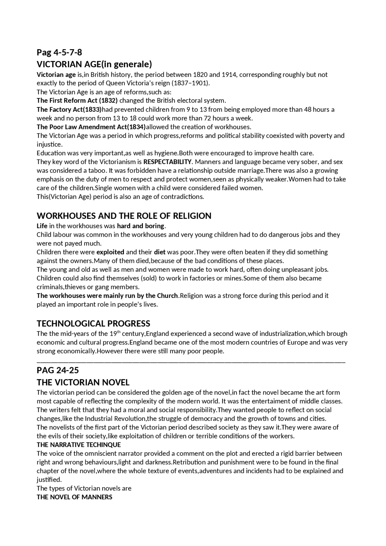 Dal Victorian Age In Poi Docsity