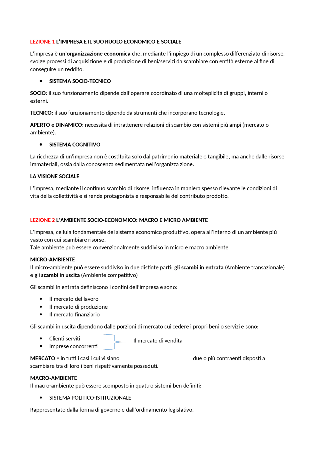Riassunti Egi Lezioni1 5 Docsity