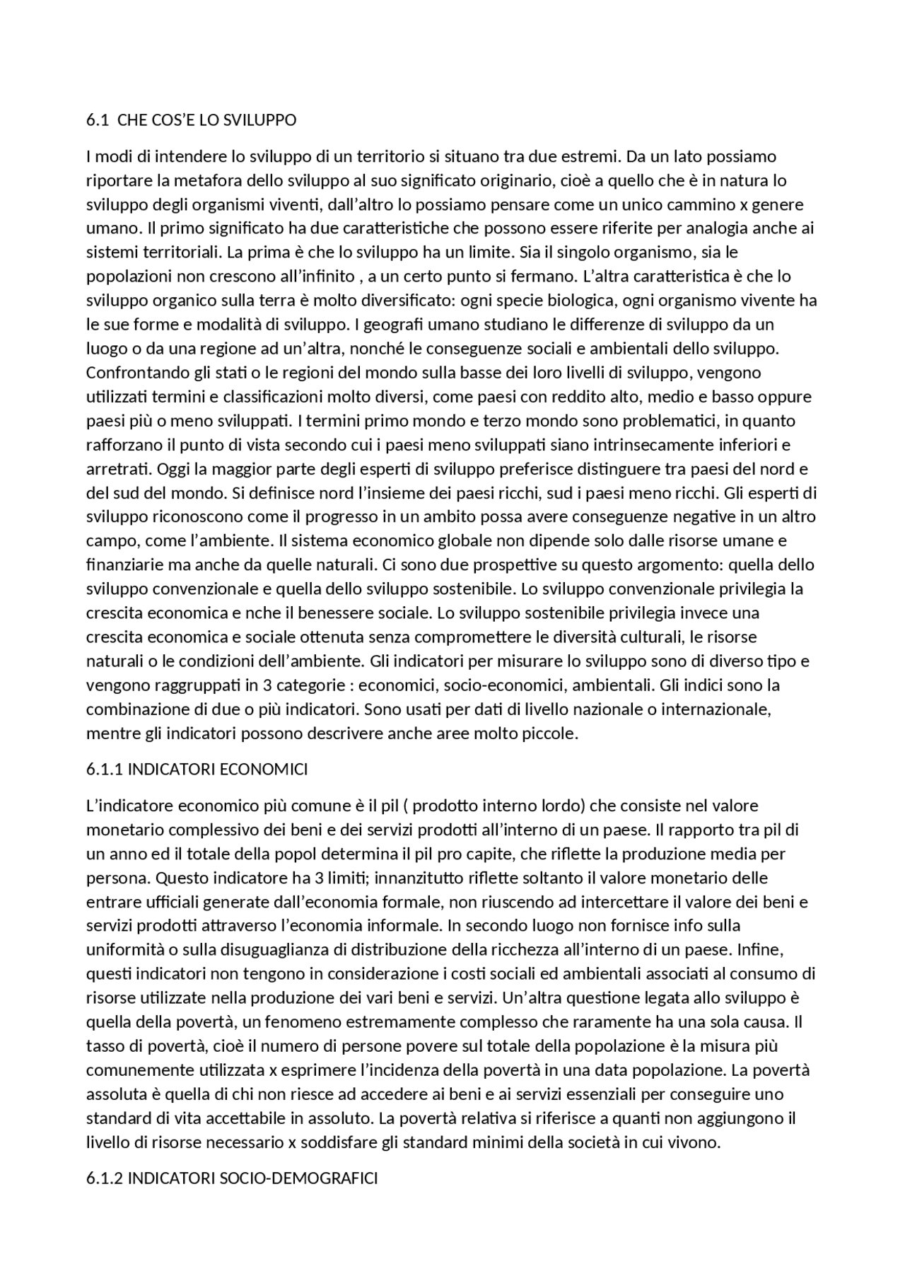 Riassunto capitolo 6 - Docsity