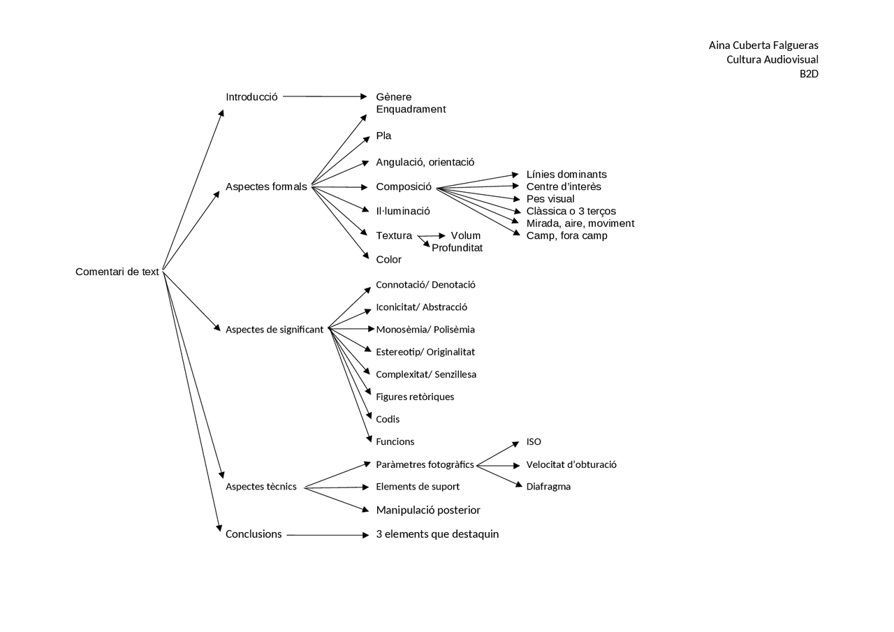 Esquema d'un comentari de text - Docsity