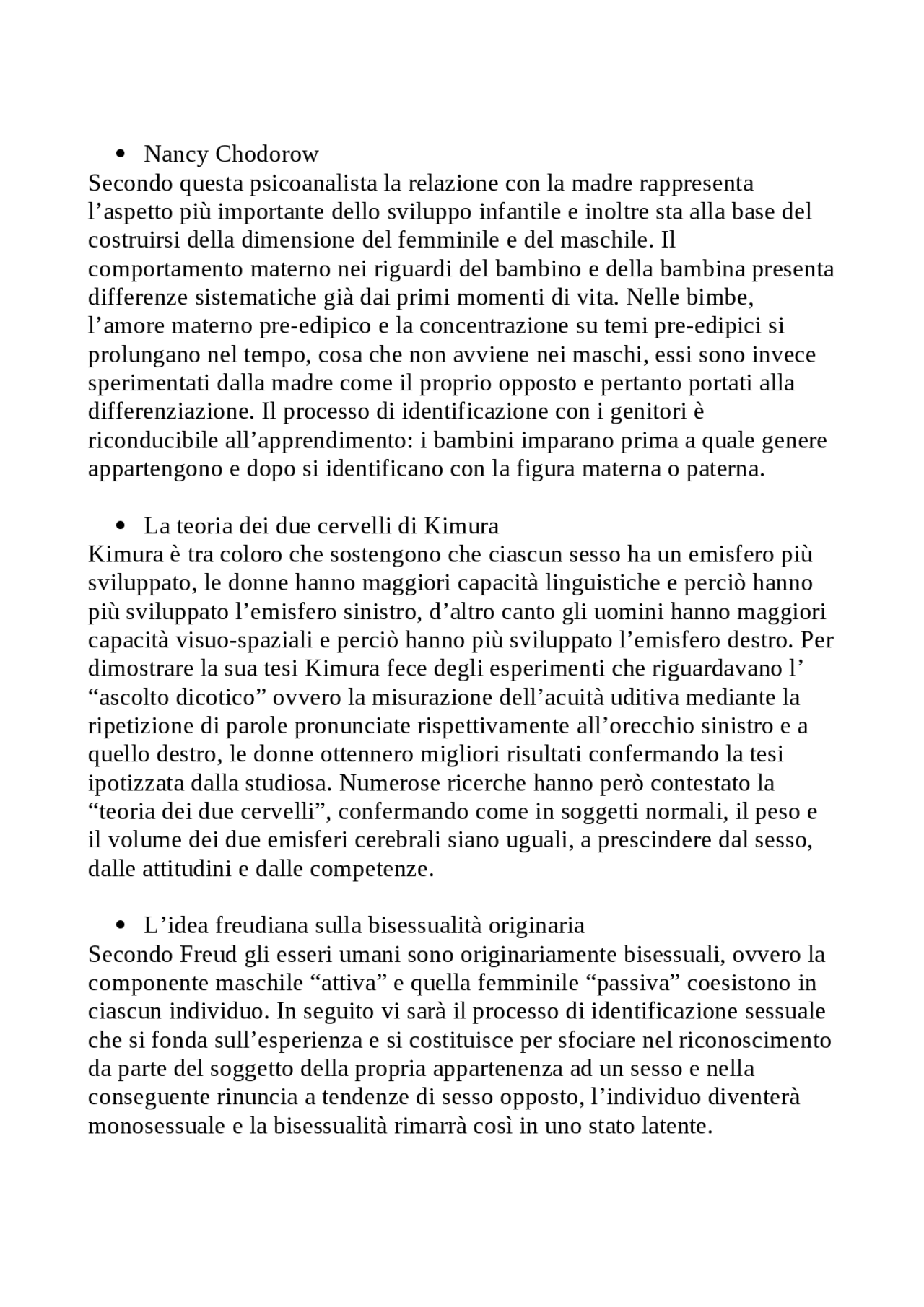 Domande Differenze Di Genere Docsity
