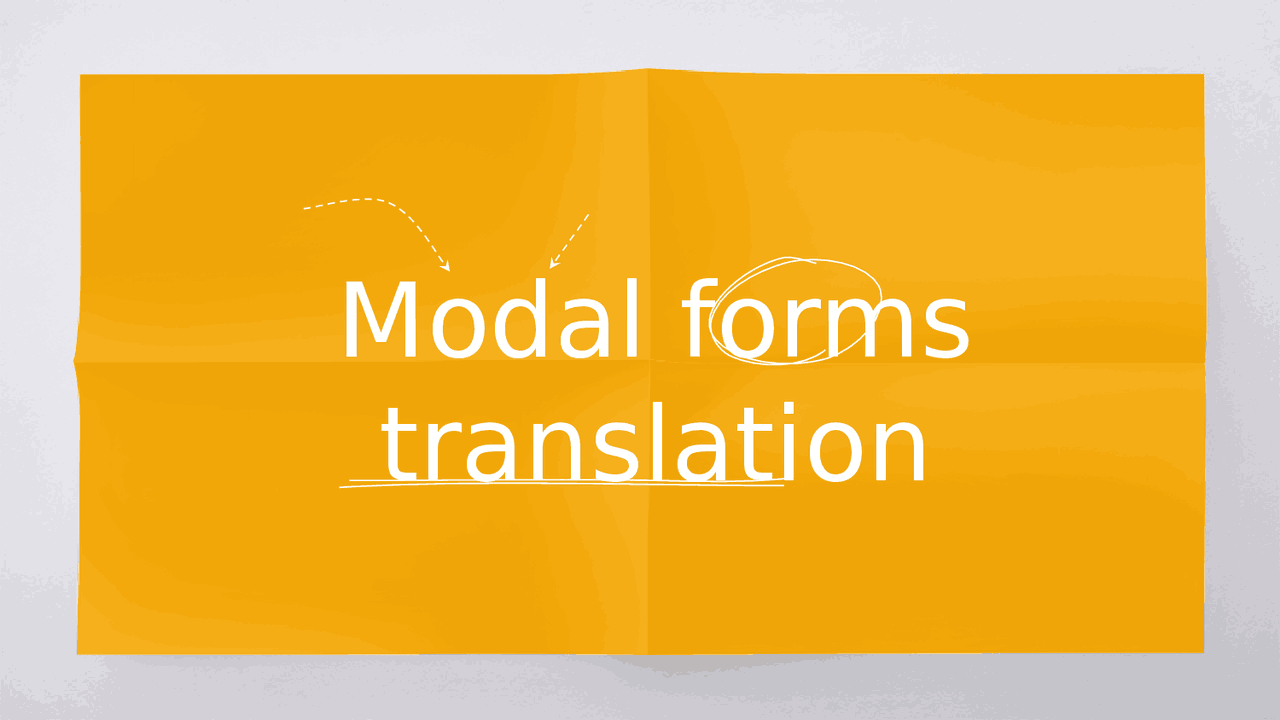 Modal forms and their functions - Docsity