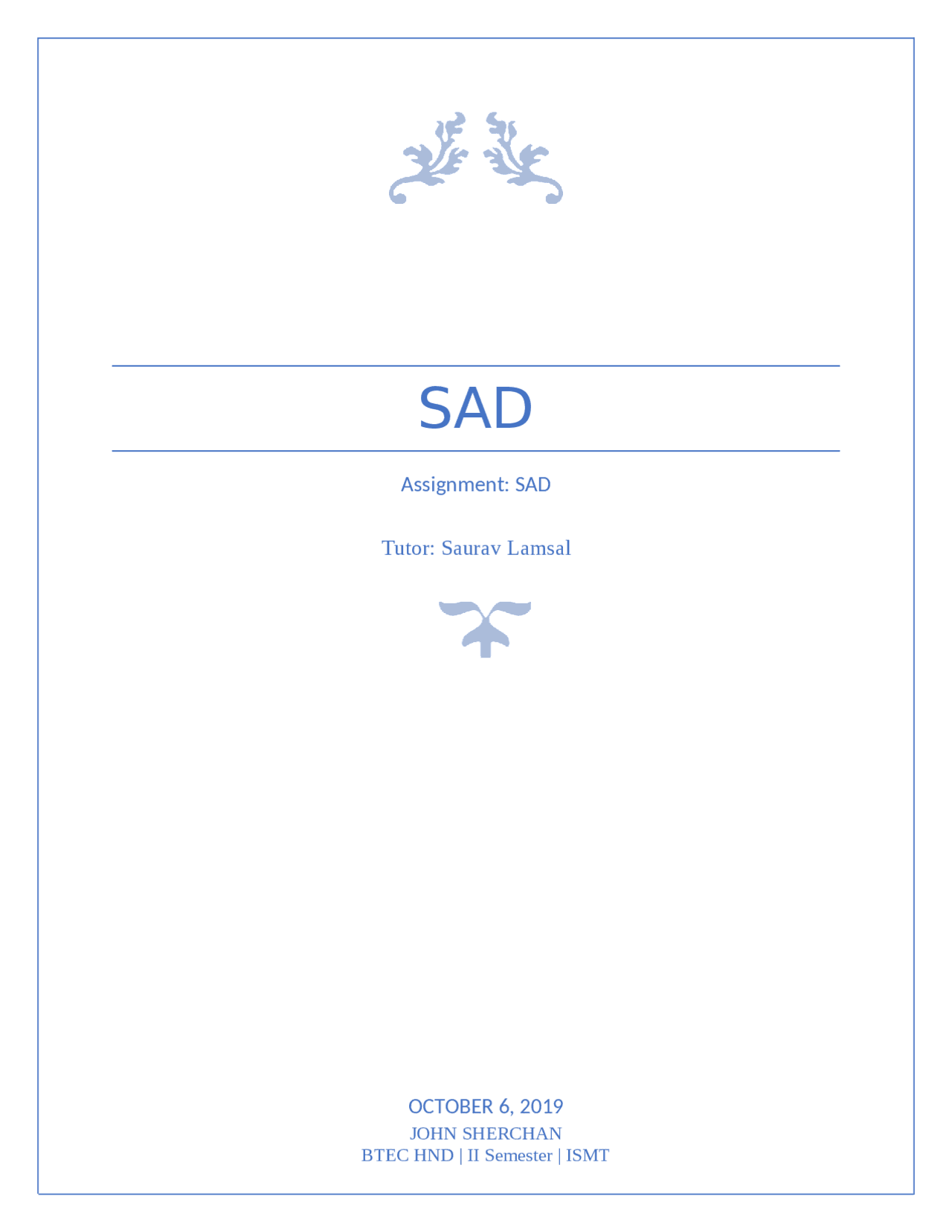 Systems Analysis and Design (SAD) - Docsity