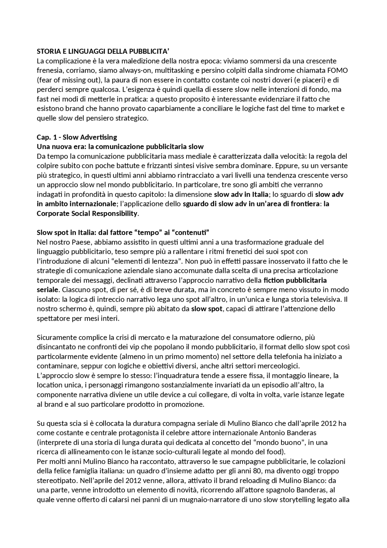 Storia E Linguaggi Della Pubblicità Docsity