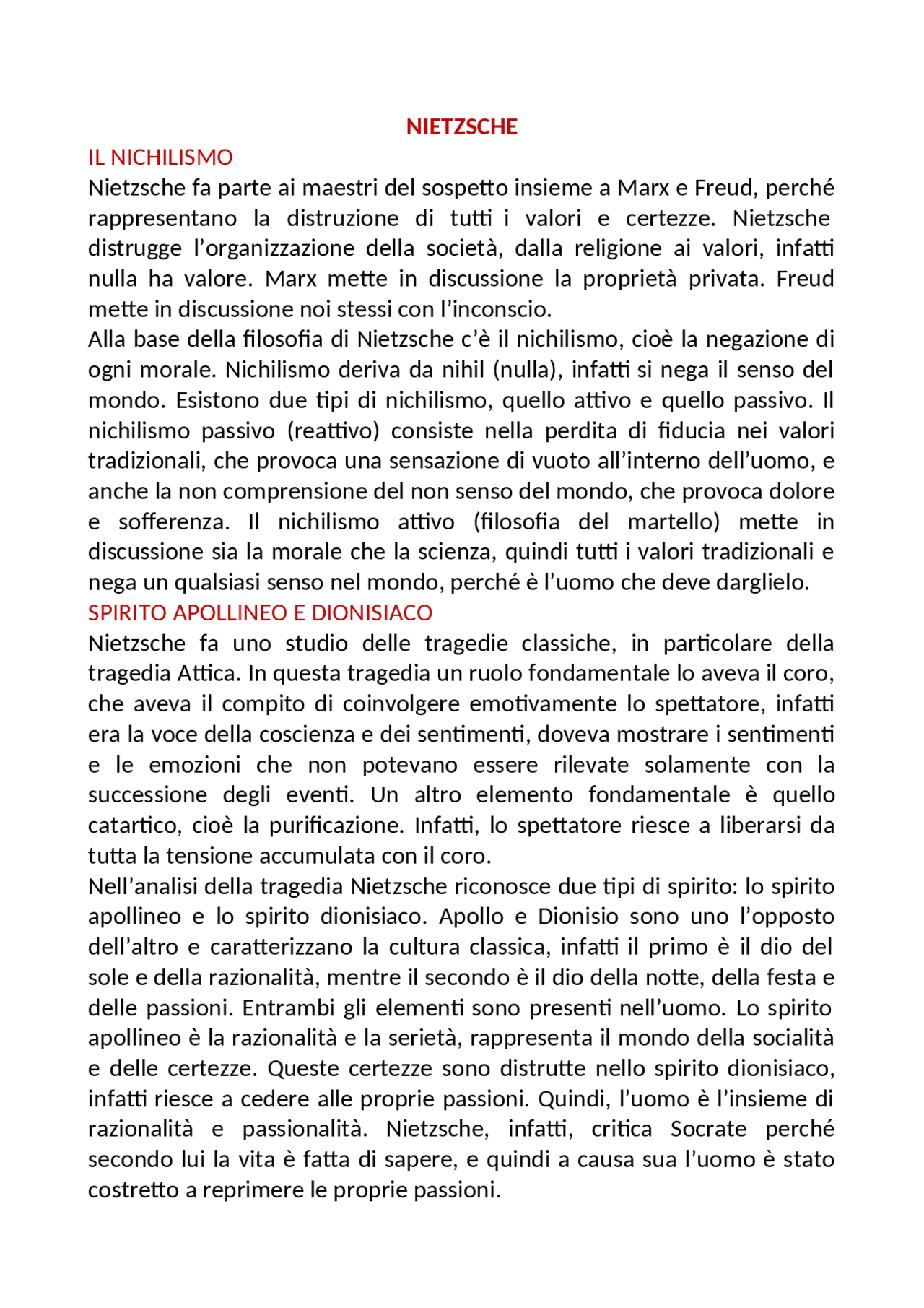 Friedrich Wilhelm Nietzsche Docsity