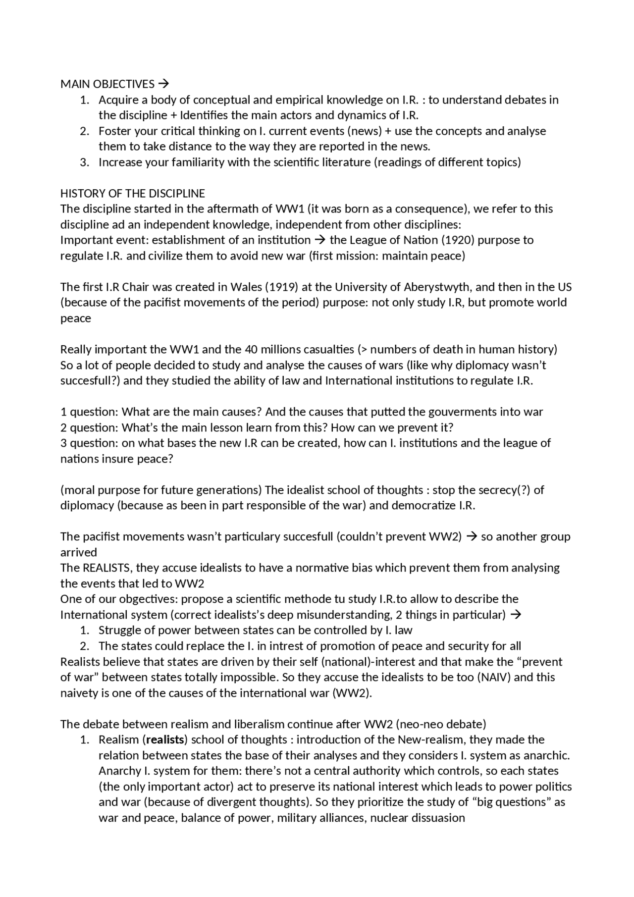 Introduction To International Relations 3 Docsity