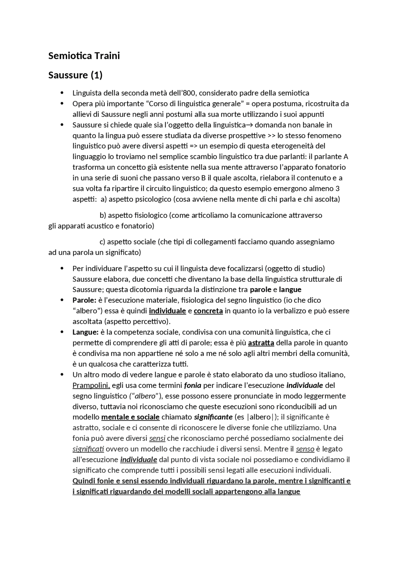 Riassunto Le Basi Della Semiotica Traini Appunti Di Semiotica Docsity