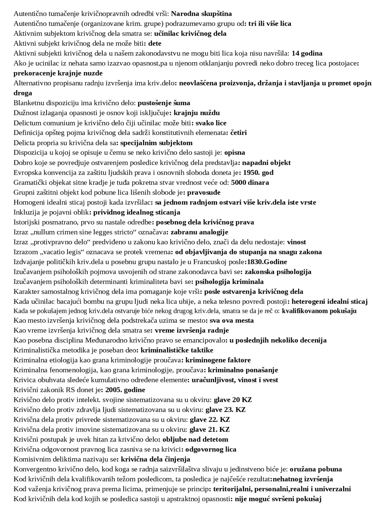 Kolokvijum 1 Krivičnoi Pravo Skripte Predlog Krivično Pravo Docsity