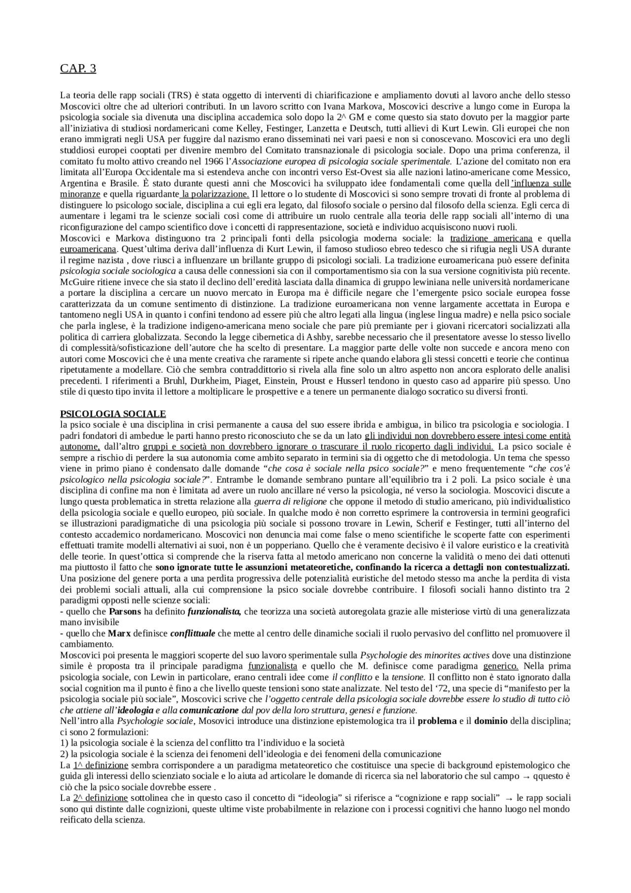 Paradigmi Delle Rappresentazioni Sociali Riassunto Docsity