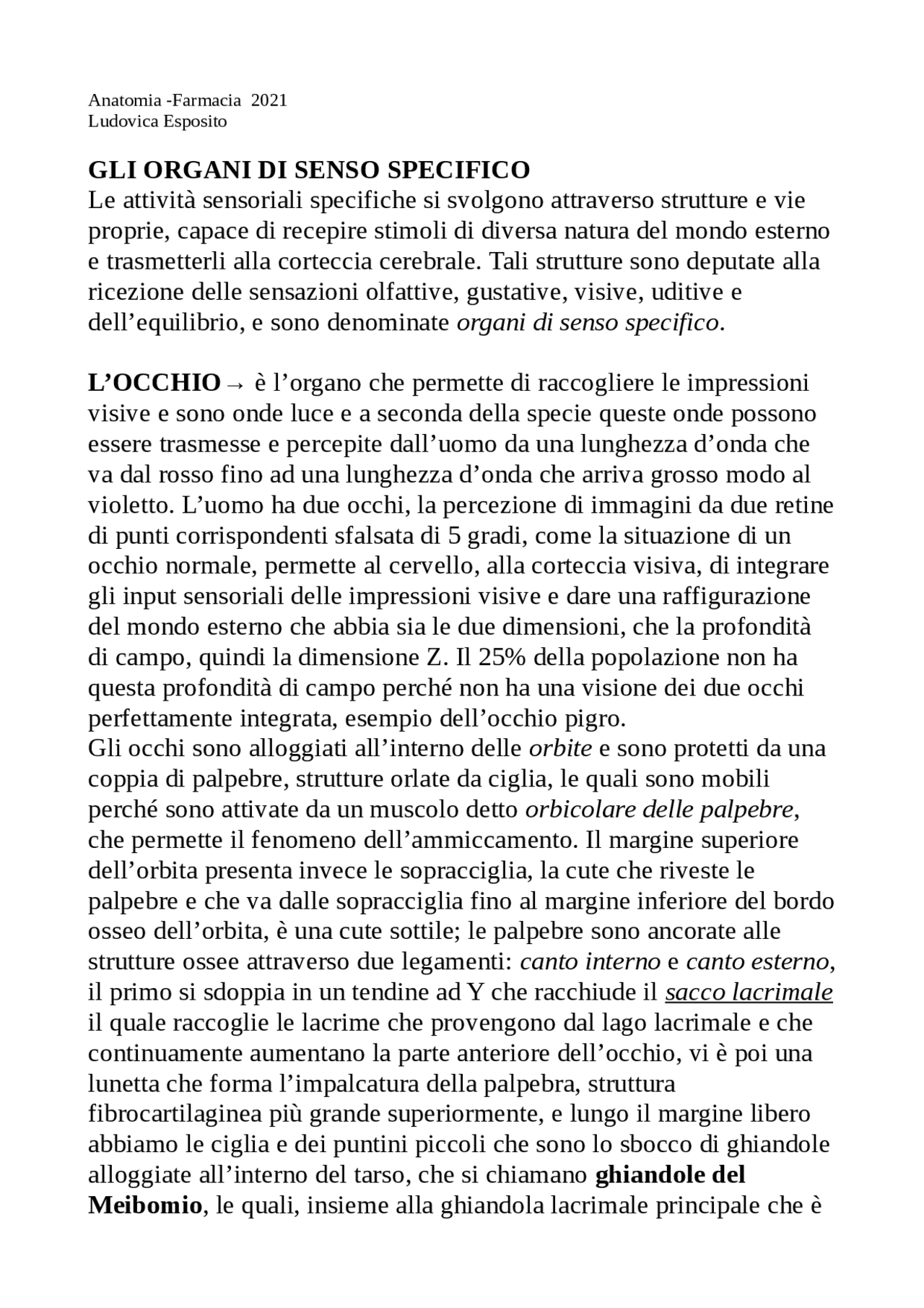 Sistema Nervoso Parte 3 Appunti Di Anatomia Docsity