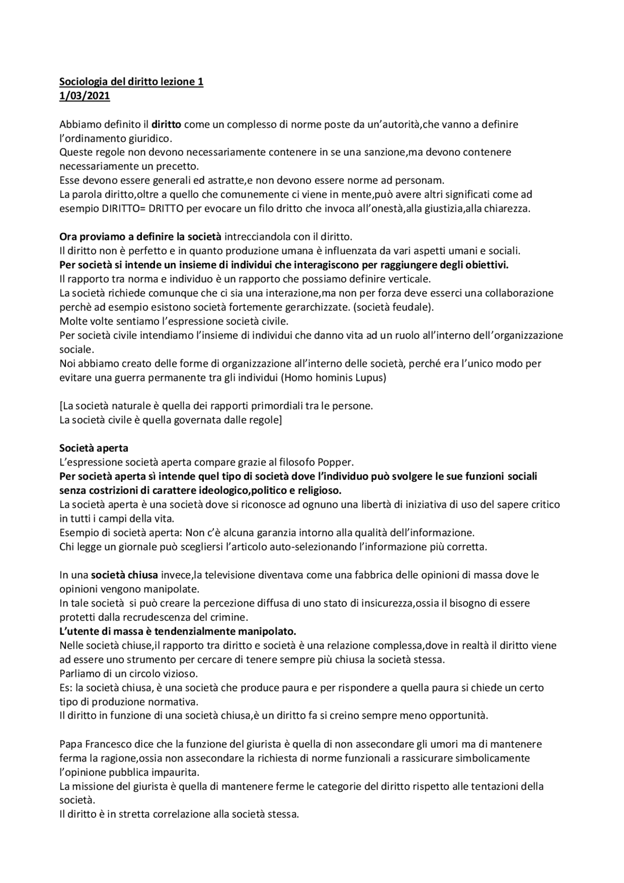 Appunti Completi Sociologia Del Diritto Appunti Di Sociologia Del