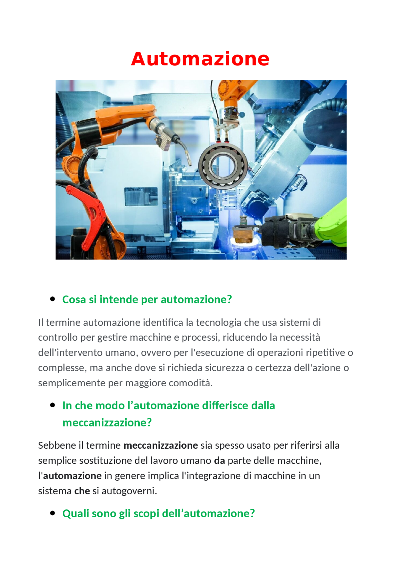 Automazione Appunti Per Tecnico Tecnologico Appunti Di Sistemi