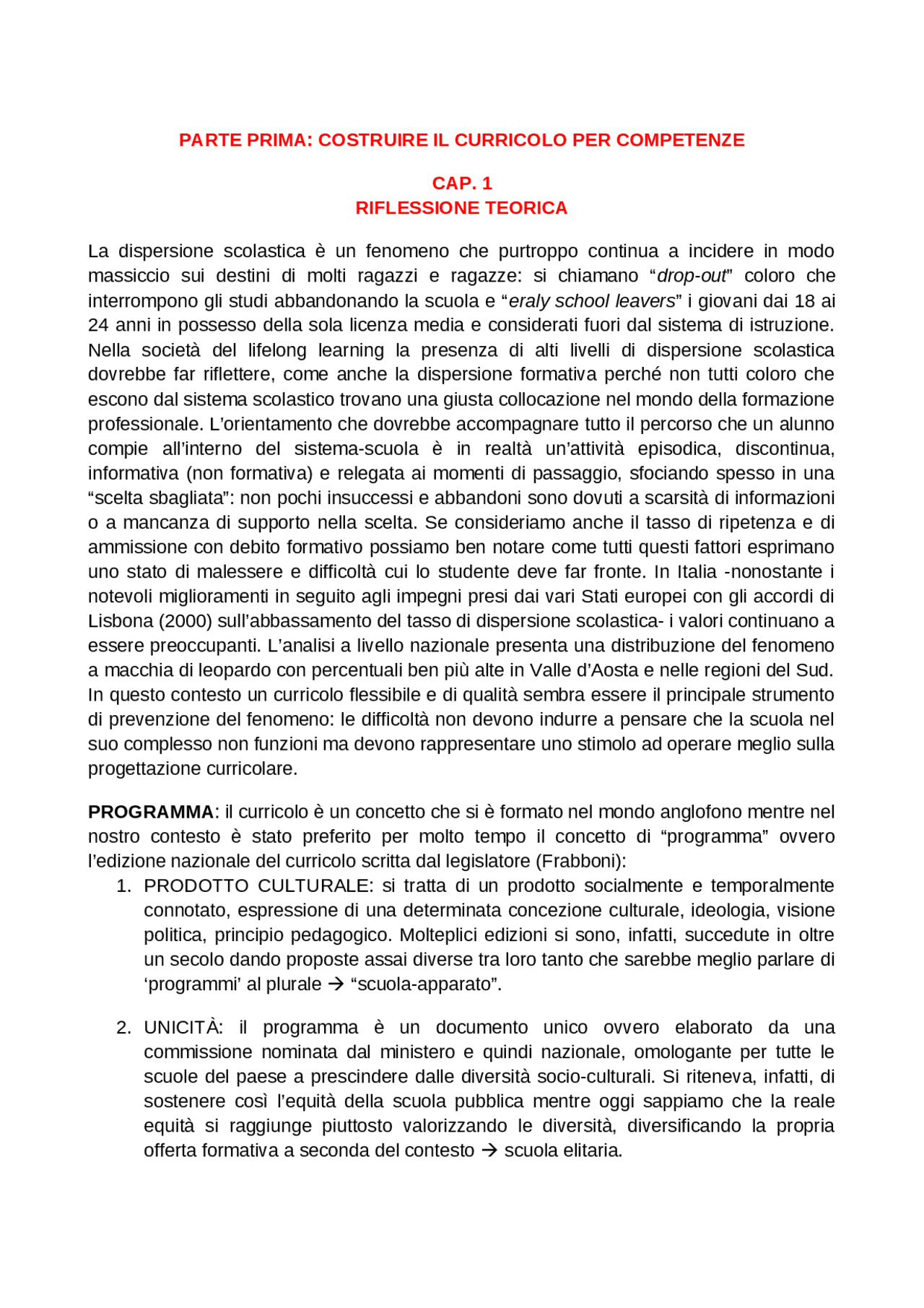 Curricolo e intercultura: problemi metodi e strumenti - Docsity